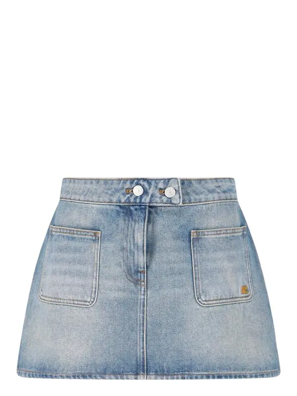 COURREGES Denim Mini Skirt - Blue