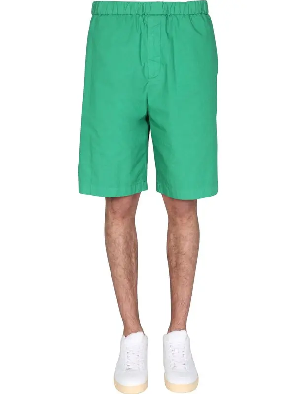 JIL SANDER Relaxed Fit Bermuda - Green