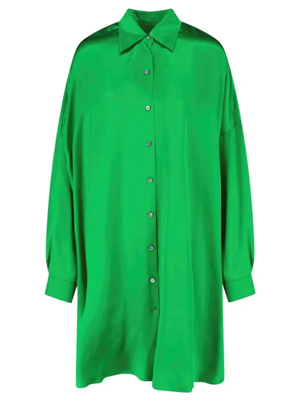 Dries Van Noten Midi Shirt Dress - Green