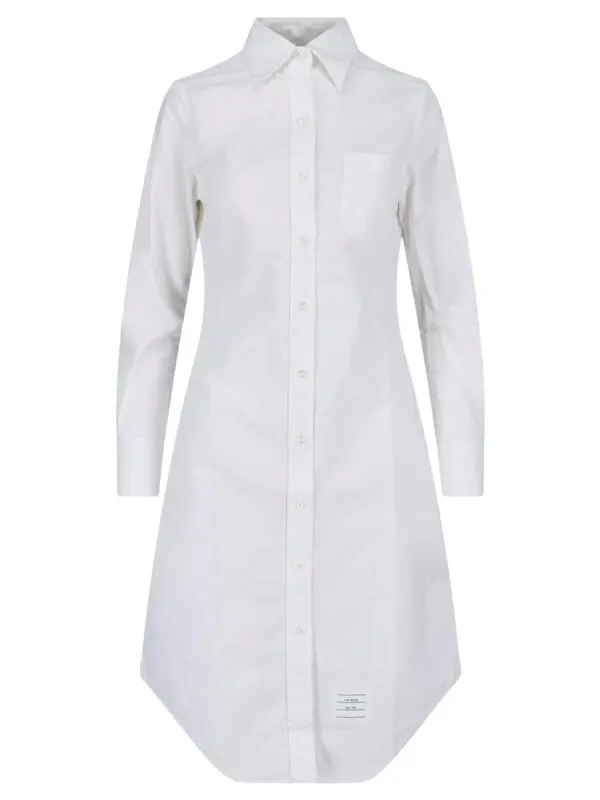 Dries Van Noten Midi Shirt Dress - White