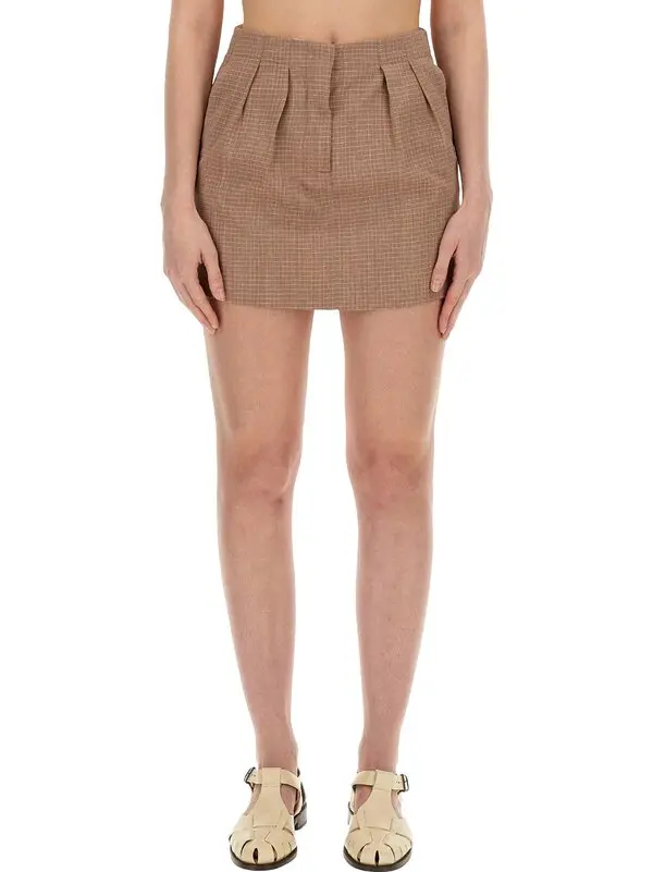 ALYSI Mini Skirt - Brown