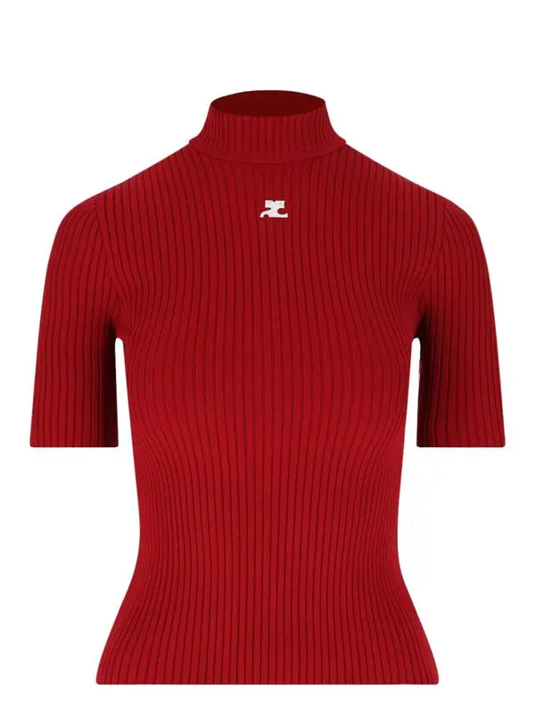 COURREGES Reedition Ribbed Sweater - Red