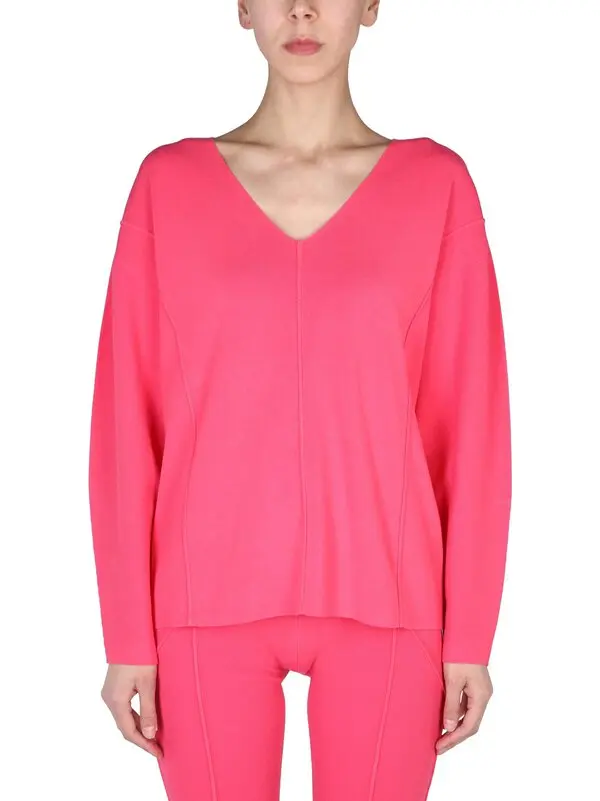 Helmut Lang V-neck Sweater - Fuchsia