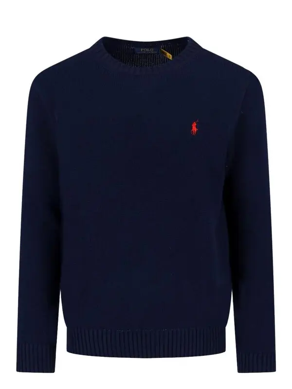 Polo Ralph Lauren Logo Cotton Sweater - Blue