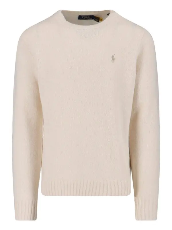 Moncler Logo Sweater - Cream