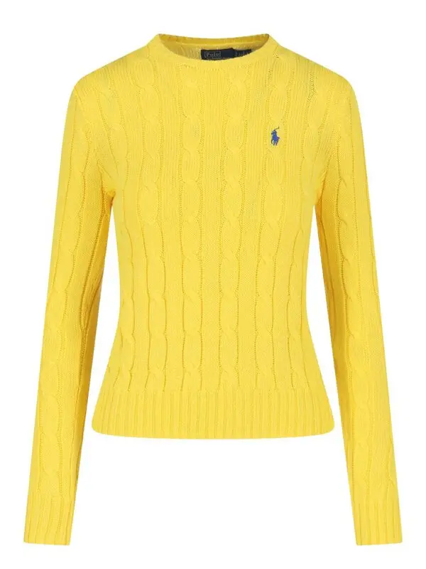 Polo Ralph Lauren Logo Cotton Sweater - Yellow