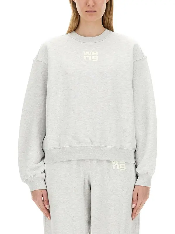 Alexander Wang Sweatshirt With Logo - Grey
