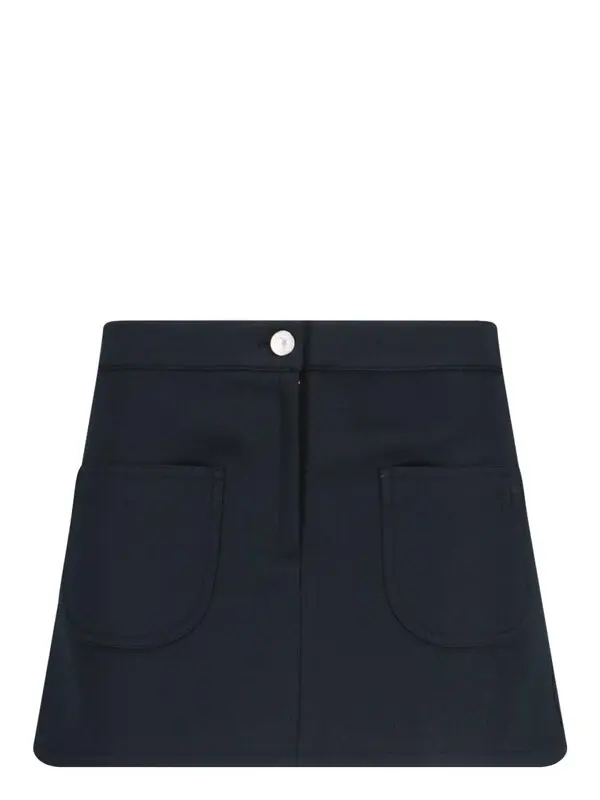 COURREGES 2-pocket Mini Skirt - Black