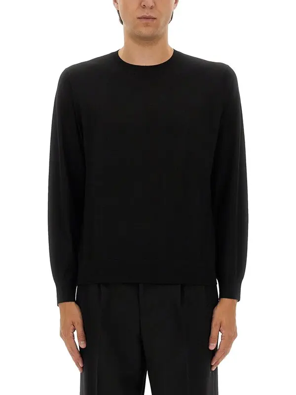 Theory Wool Jersey Pullover - Black