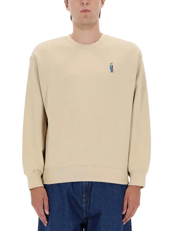 Maison Kitsuné Comfort Dressed Fox Sweatshirt - Beige