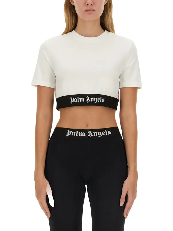 Palm Angels T-shirt With Logo - White