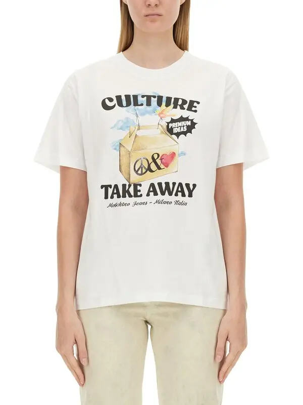 Moschino Printed T-shirt - White