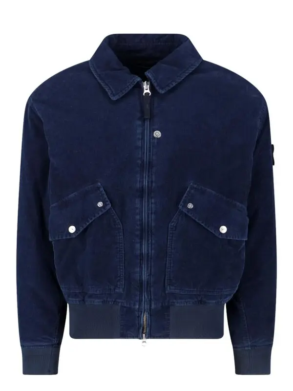 Miu Miu Logo Denim Jacket - Blue