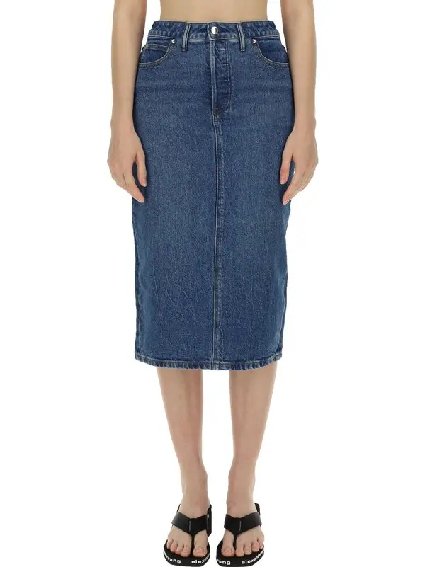 Alexander Wang Midi Skirt - Denim