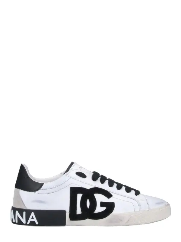 Dolce & Gabbana Portofino Vintage Sneakers - White