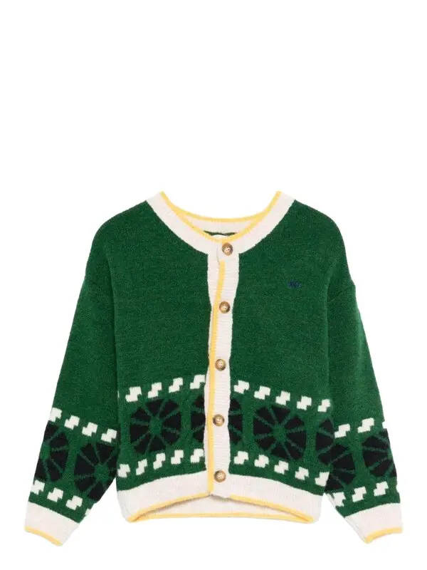 BOBO CHOSES Kaleidoscope Cardigan - Green