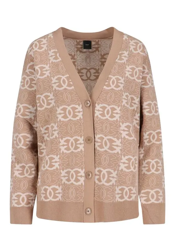 Pinko Love Birds Cardigan - Brown