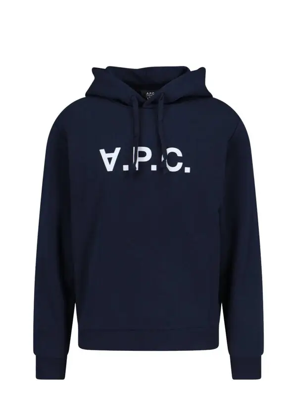 A.p.c. Organic Cotton Logo Sweatshirt - Blue