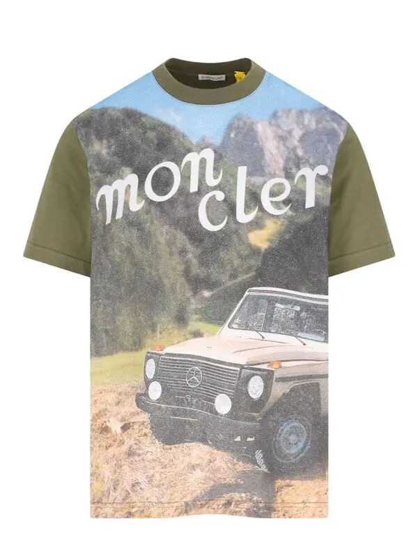 Moncler X Mercedes-benz Nigo Logo T-shirt - Green