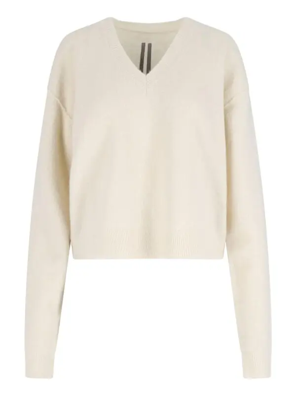 Rick Owens Alpaca And Wool Blend Sweater - White