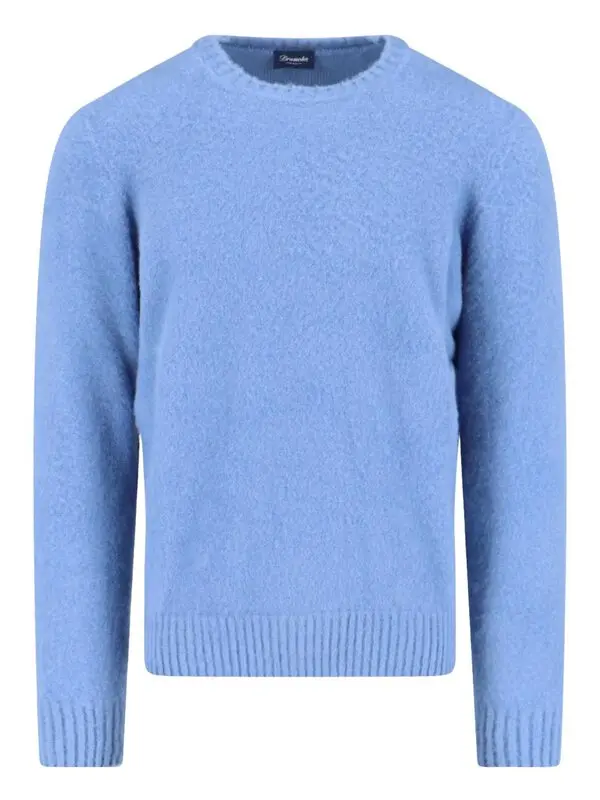 DRUMOHR Cashmere Crew Neck Sweater - Light Blue