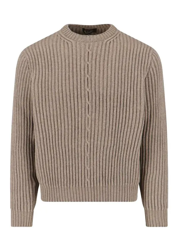 BALLANTYNE Cashmere Crew Neck Sweater - Taupe