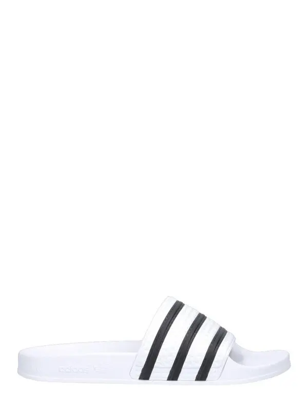 Adidas Logo Slide Sandals - White