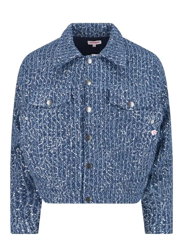 CHARLES JEFFREY Art Denim Jacket - Blue