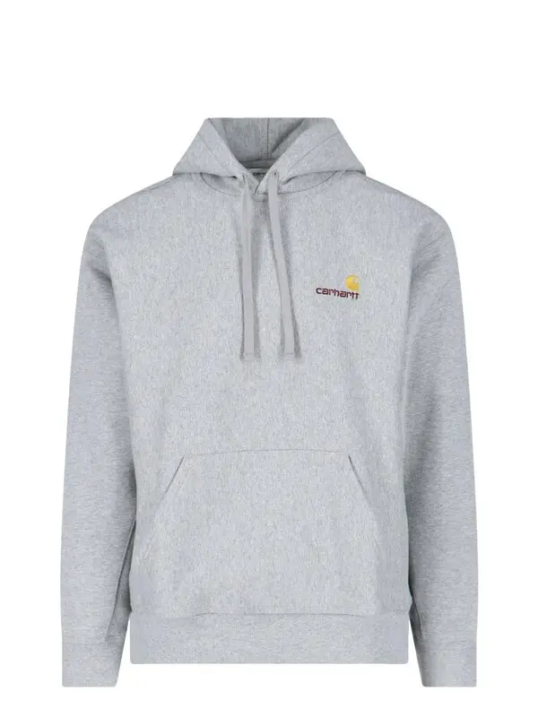 Carhartt Work In Progress American Script Hoodie - Gray