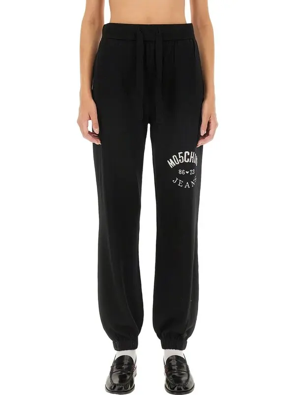 MOSCHINO JEANS Jogging Pants With Logo - Black
