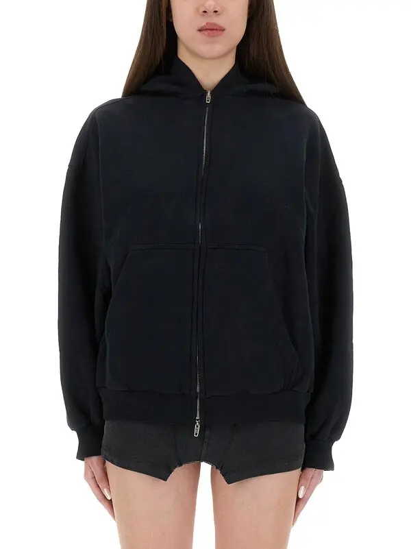 Balenciaga Flipped Zippered Sweatshirt - Black