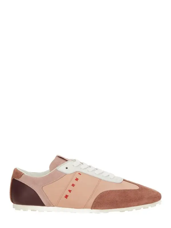 Marni Leather Sneakers - Nude