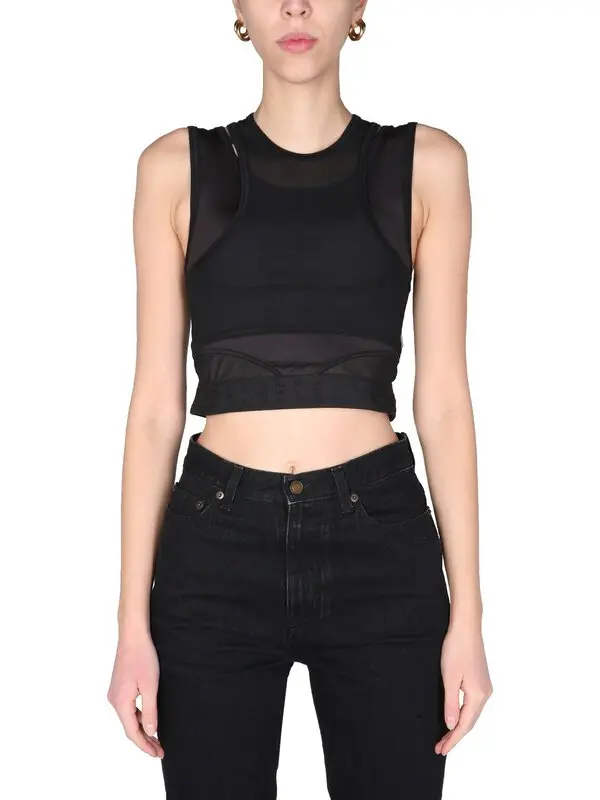 Alexander McQueen Panelled Sport Top - Black