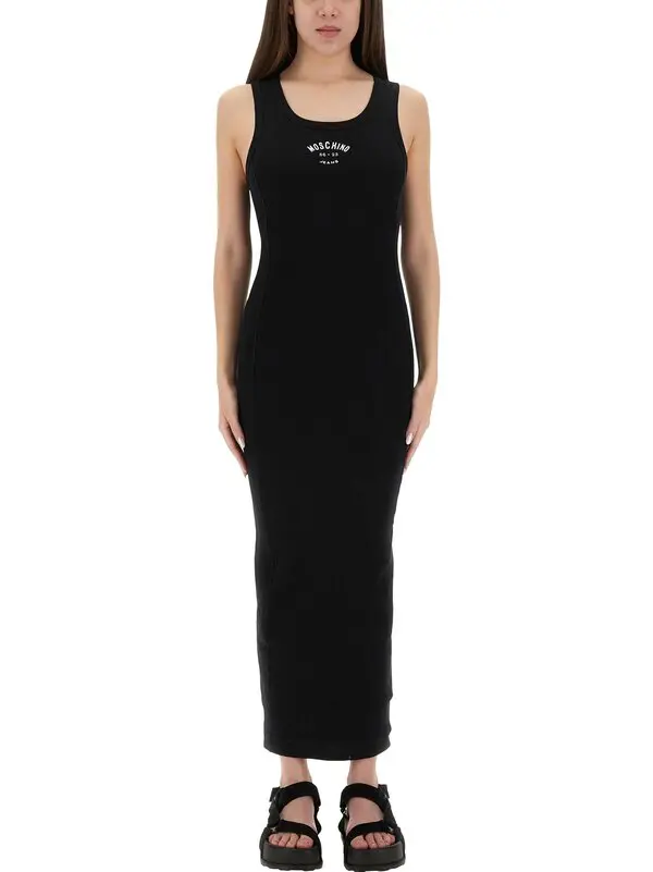 Moschino Logo Maxi Dress - Black