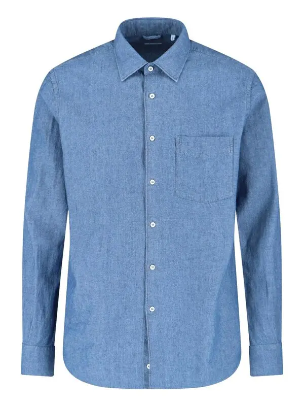 FINAMORE 1925 Classic Fit Shirt - Blue