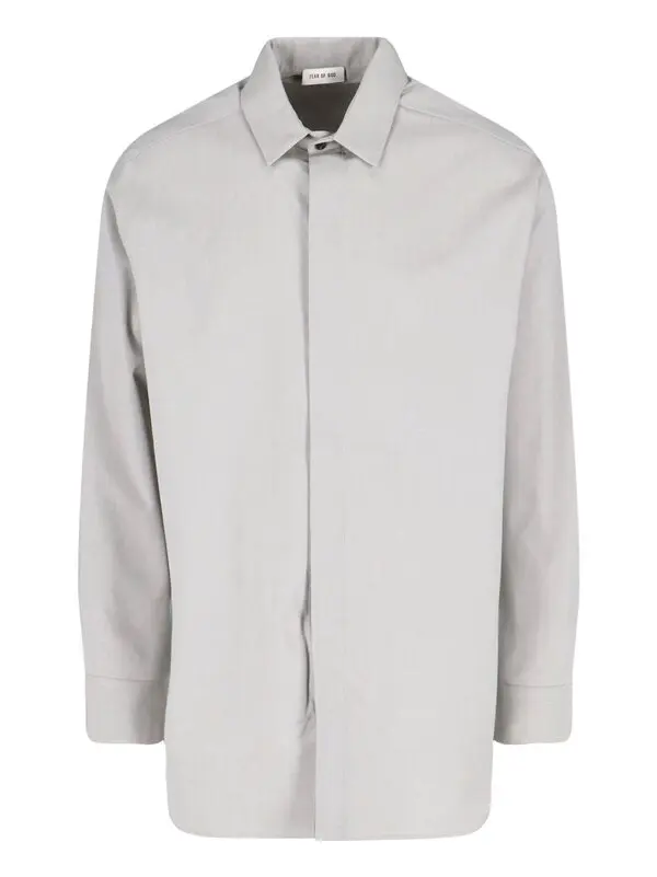 FINAMORE 1925 Classic Fit Shirt - Gray