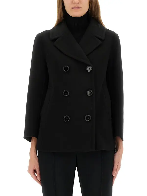 Max Mara Elise Double-breasted Coat - Black