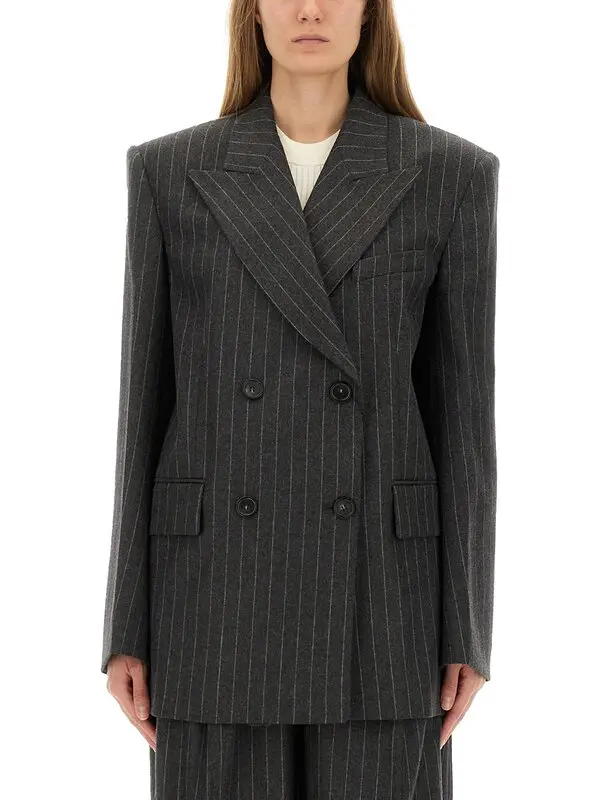 Sportmax Double-breasted Jacket - Charcoal