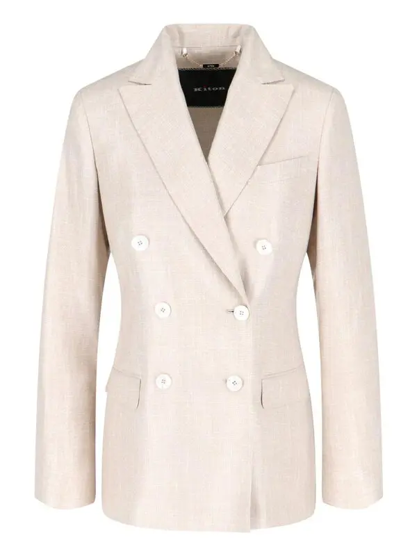 Balmain Double-breasted Cashmere Blazer - Beige