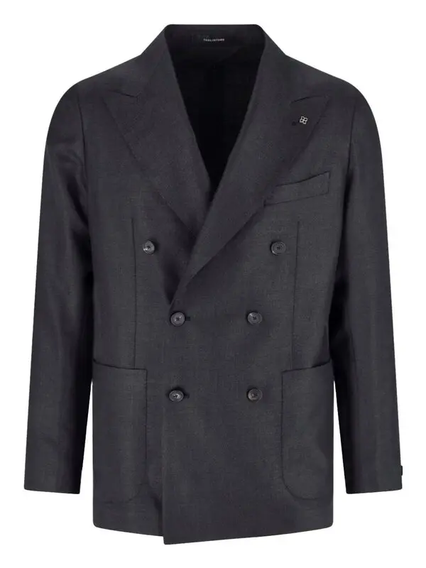 Tagliatore Double-breasted Cashmere Blazer - Blue