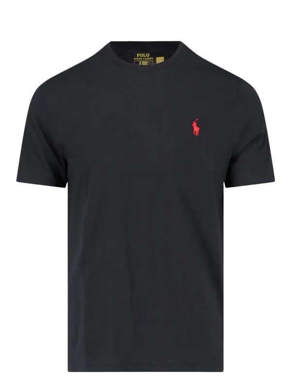 Polo Ralph Lauren Logo Embroidery T-shirt - Black