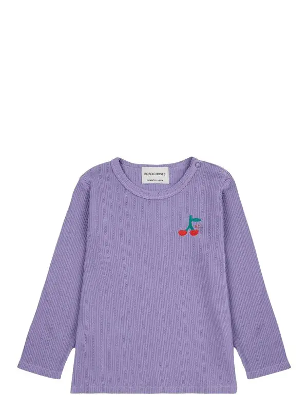 BOBO CHOSES Baby Cherry Long Sleeve T-shirt - Purple
