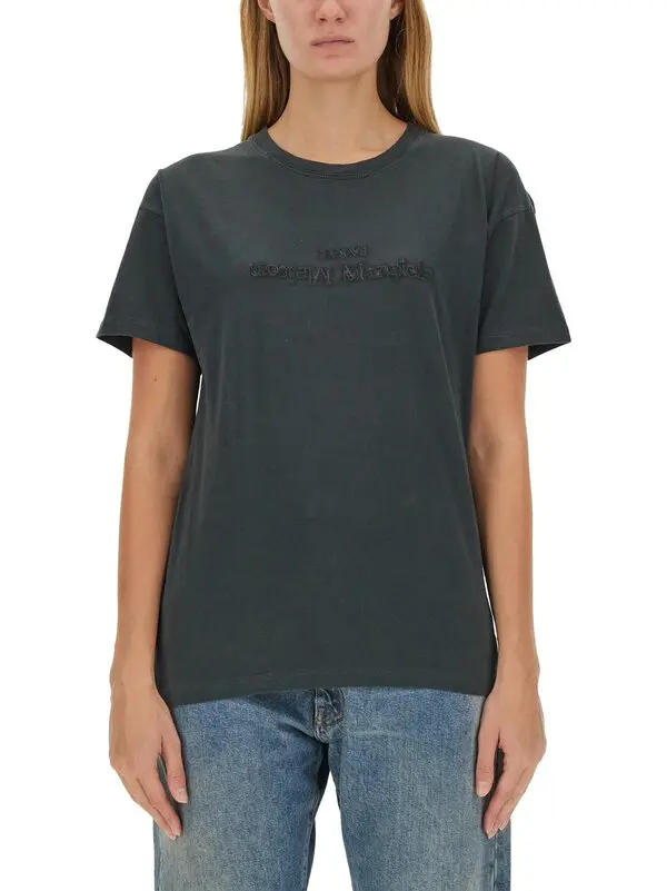 MAISON MARGIELA T-shirt With Logo - Black