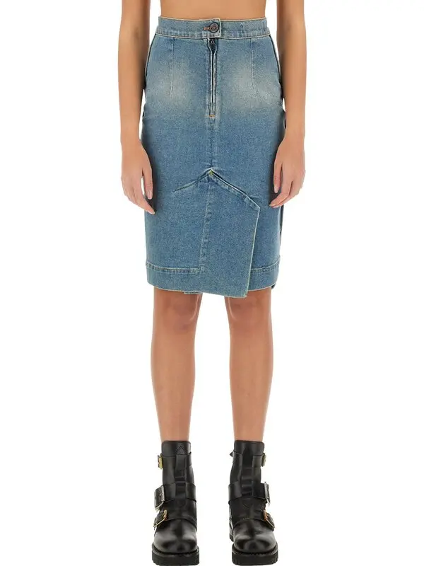 VIVIENNE WESTWOOD Midi Skirt - Denim