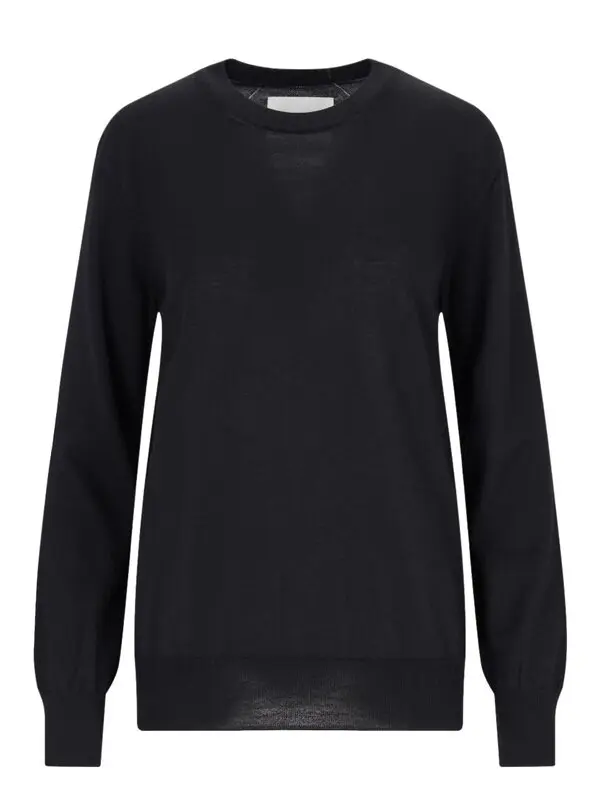 JIL SANDER Merino Wool Crew Neck Sweater - Blue