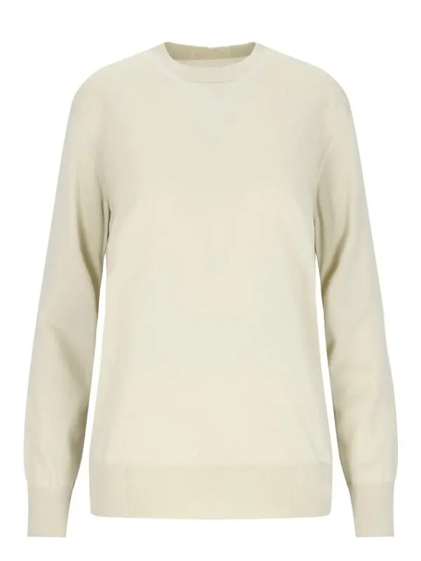 JIL SANDER Merino Wool Crew Neck Sweater - Green