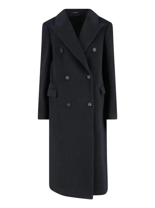 Tagliatore Jole Cashmere Midi Coat - Gray