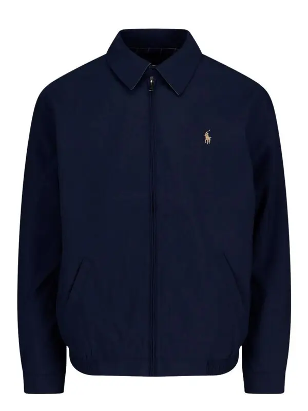 AND WANDER Logo Zip Jacket - Blue