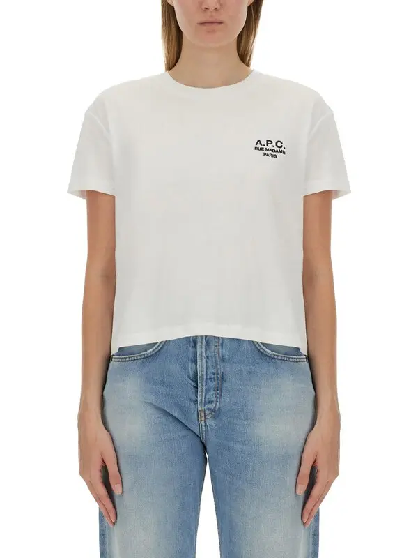 A.p.c. T-shirt With Logo - White