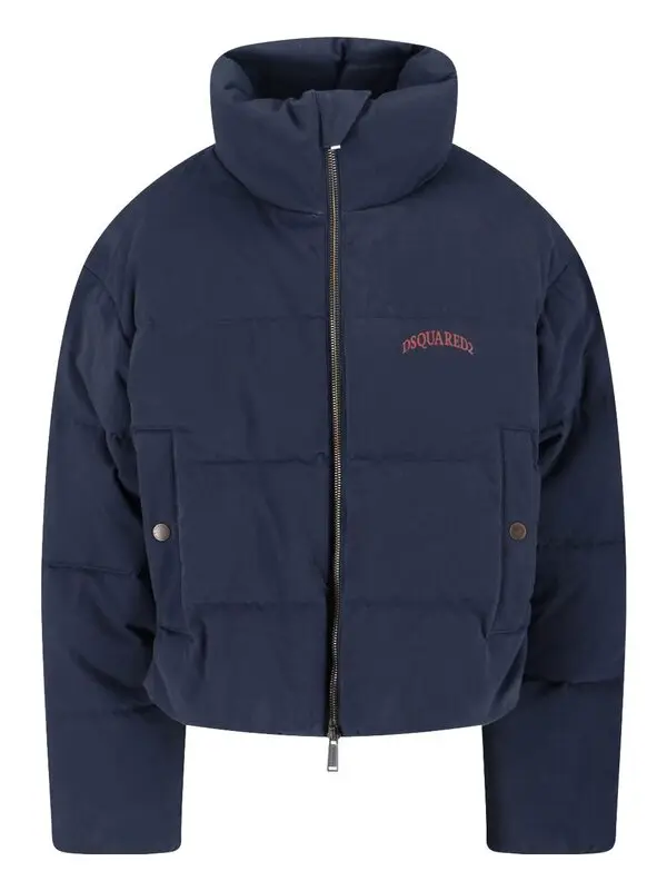 Ami Logo Down Jacket - Blue